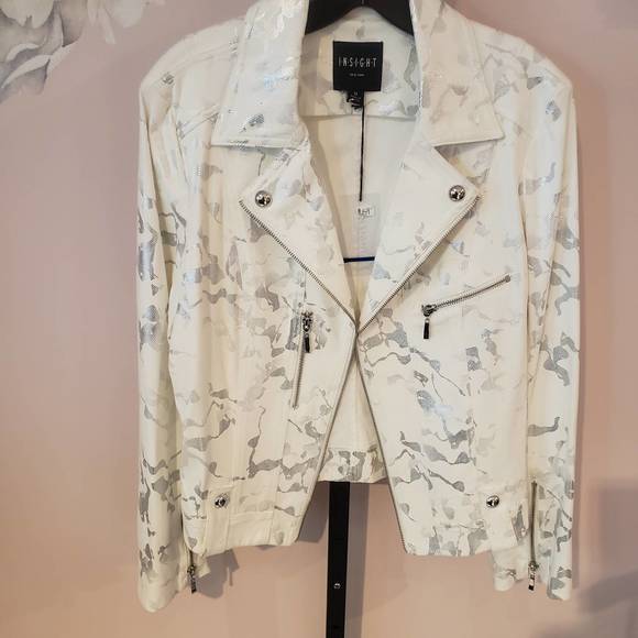 Insight | Jackets & Coats | New Insight Foil Jacket In White Silver ...